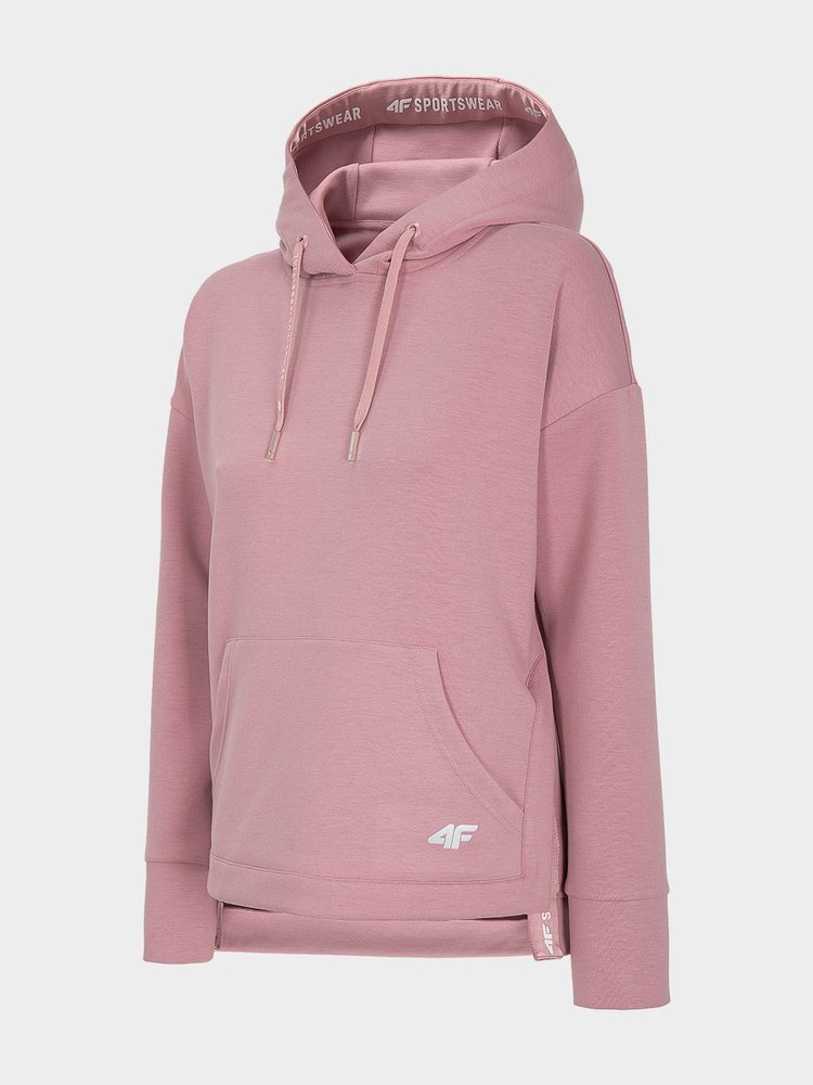 BLUZA DAMSKA Z KAPTUREM H4L20 BLD014 4F RÓŻ | ODZIEŻ I OBUWIE \ Odzież ...